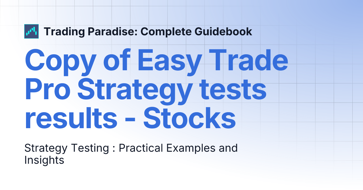 Copy of Easy Trade Pro Strategy tests results - Stocks | Trading ...