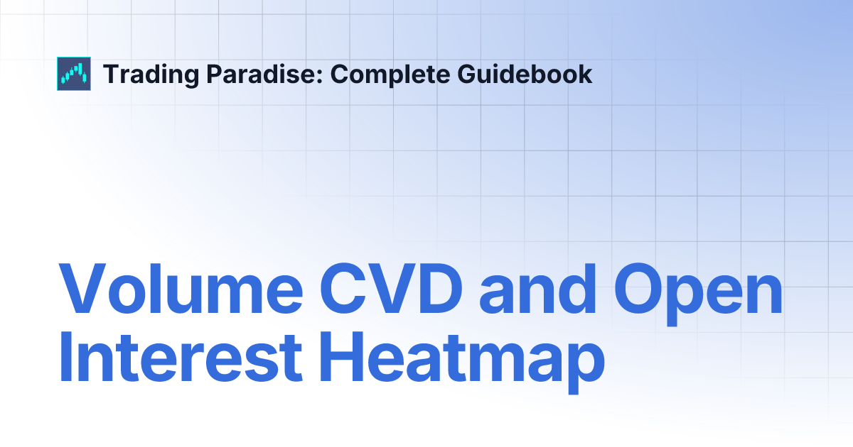 Volume CVD and Open Interest Heatmap | Trading Paradise: Complete Guidebook